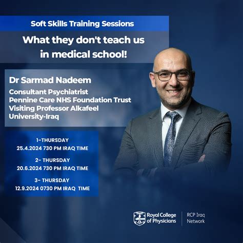 series of personal development sessions on “soft skills” by dr sarmad