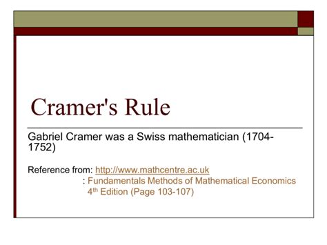 cramer`s rule