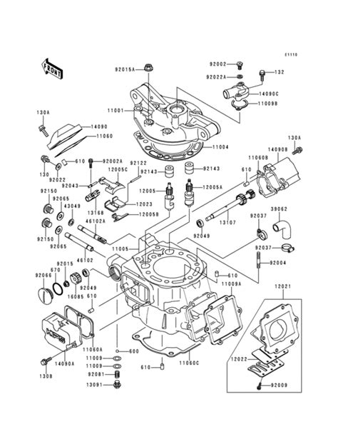 Cylinder Headcylinder12 For 1995 Kawasaki Kdx200 Europe General