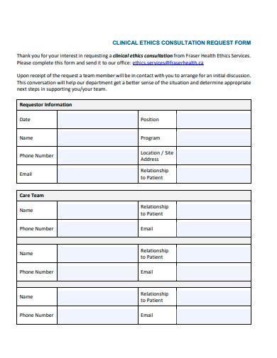 Free 33 Consultation Request Form Samples In Pdf Ms Word