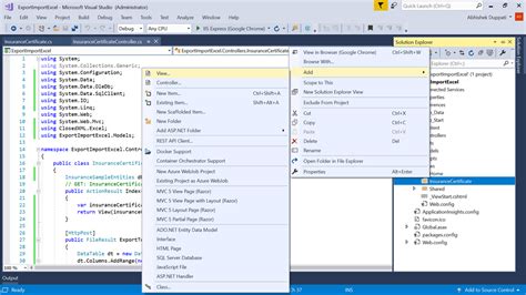Import And Export Data Using Excel File In ASP NET MVC