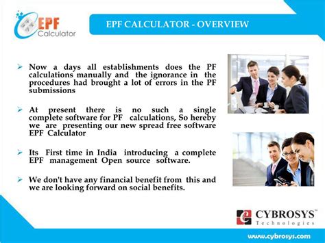 PPT EPF CALCULATOR OVERVIEW PowerPoint Presentation Free Download ID 169346
