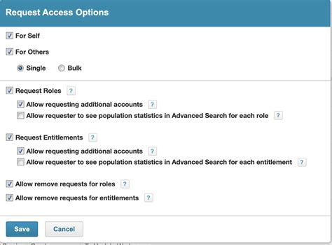 How To Configure To Request For Entitlement Only In The Access Request
