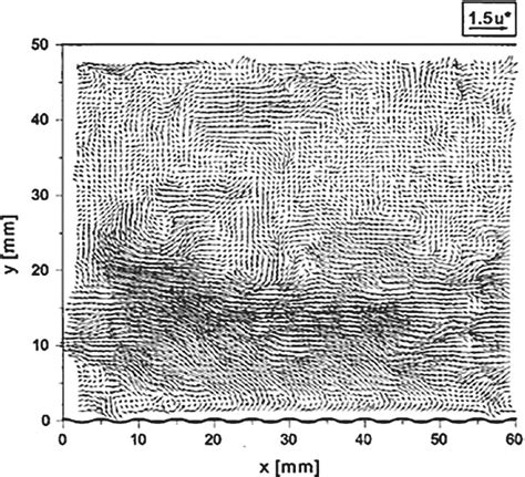 Large Scale Structures Associated With Flows Over Wavy Surfaces
