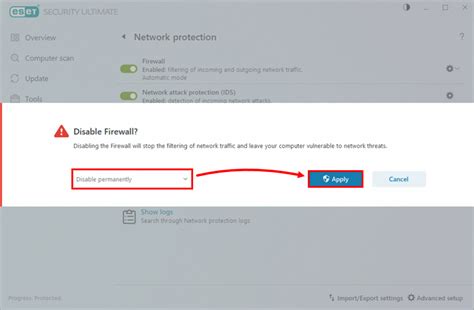 [kb3198] Pause Or Disable The Eset Firewall