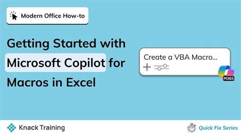 Create Macros With Copilot Easy Excel Automation Knack Training