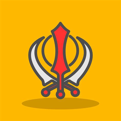 Khanda Vector Icon Design 20963846 Vector Art At Vecteezy