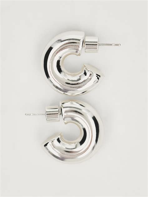 청키 후프 귀걸이 · 은색 · 액세서리 Massimo Dutti