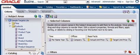 Oracle Business Intelligence Trellis View In OBIEE G