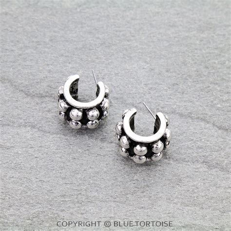 Western Double Bubble Hoop Earrings Bluetortoisewholesale