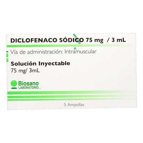 Diclofenaco Solución Inyectable 75mg 3ml Farmacia El Quimico