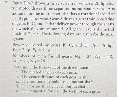 Solved A Figure P Shows A Drive System In Which A Chegg Com