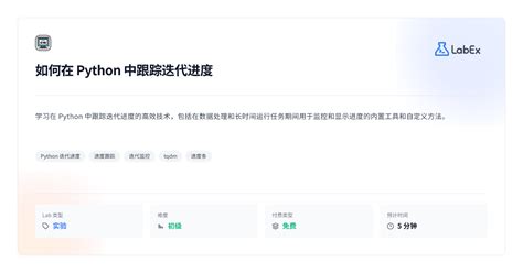 如何在 Python 中跟踪迭代进度 Labex
