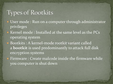 Ppt Rootkit Malware Powerpoint Presentation Free Download Id1873374