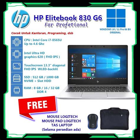 Jual Hp Elitebook G Intel Core I Ram Gb Ssd Tb Nvme Win Ori Shopee Indonesia