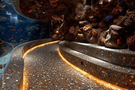 Immersive Marine Educational Aquarium Architecture Simulating Ocean