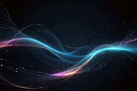 Premium Ai Image Particle Motion Flow Trails Futuristic Data Stream