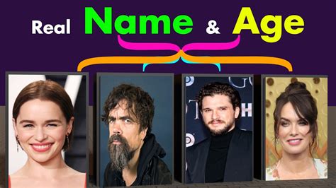 Game Of Thrones Cast Real Name And Age 2023 Youtube