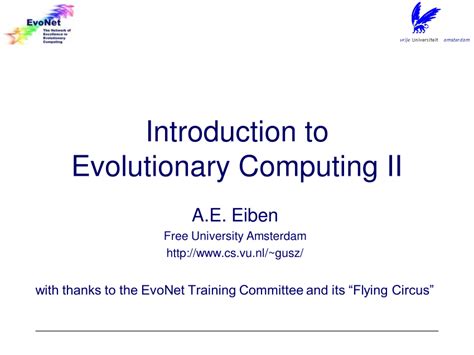 Pdf Introduction To Evolutionary Computing