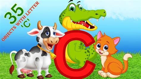 Objects With Letter C Of Alphabet C For Cat English Vocabulary For