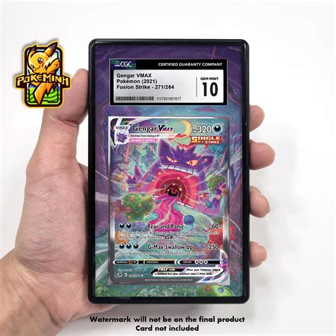 Gengar Vmax Alternate Art Custom Pokemon Graded Display Case Etsy Uk