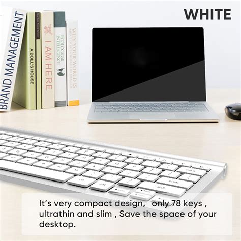 Hot Sale Scissor Structure Keyboard Light Thin Black White Keyboard Multimedia 78 Keys Support