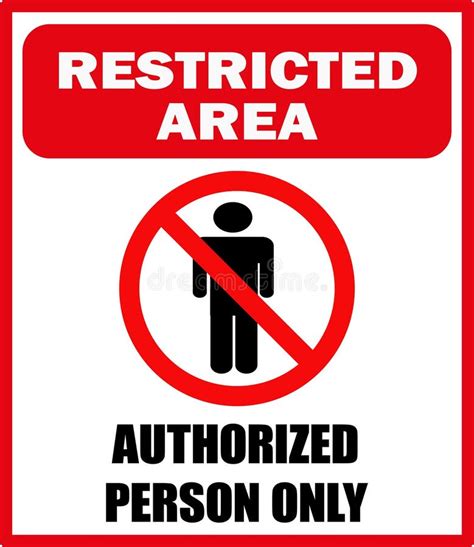 restricted area no allowed without permission no entry stock vector