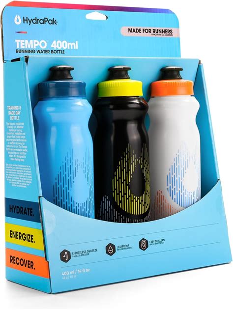 Hydrapak Tempo Handheld Running Water Bottle 3 Pack Made