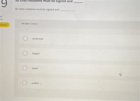 All Chart Notations Must Be Signed And All Studyx
