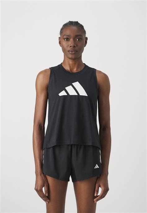 Adidas Performance Logo Top Black White Sort Zalando Dk