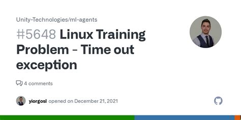 linux training problem time out exception · issue 5648 · unity