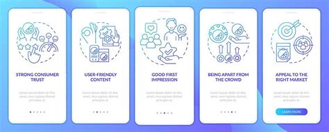 Blue Gradient Mobile App Screen For Learning Restaurant Etiquette
