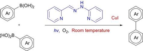 腙促进芳基硼酸的可见光有氧偶联 advanced synthesis and catalysis x mol