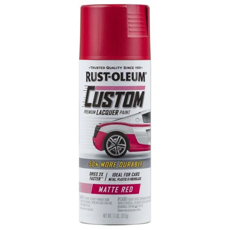 Rust Oleum Matte Finish Red Lacquer Spray Paint