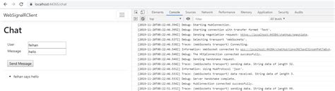 c how do i specify the correct back end url for signalr 3 0 when i