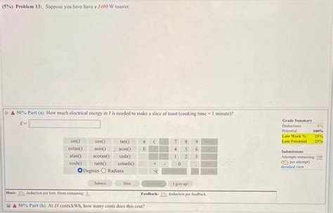 Solved 5 Problem 13 Suppose You Have Have A 1400 W
