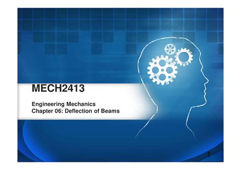 Study Guide MECH Engineering Mechanics Chapter Deflection Of Beams The Geometric