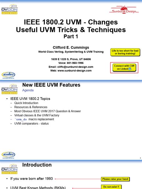 tutorial ieee 1800 2 standard for uvm 2019 pdf class computer programming computer