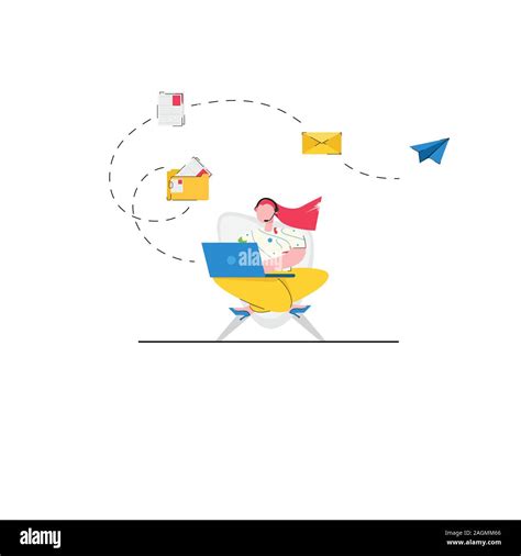 Workflow Management Business Concept Web Page Template Outline Vector