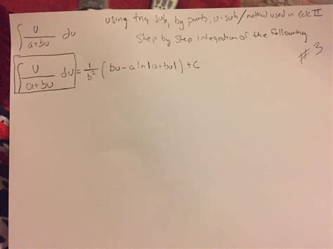 solved step by step integration using methods learned in