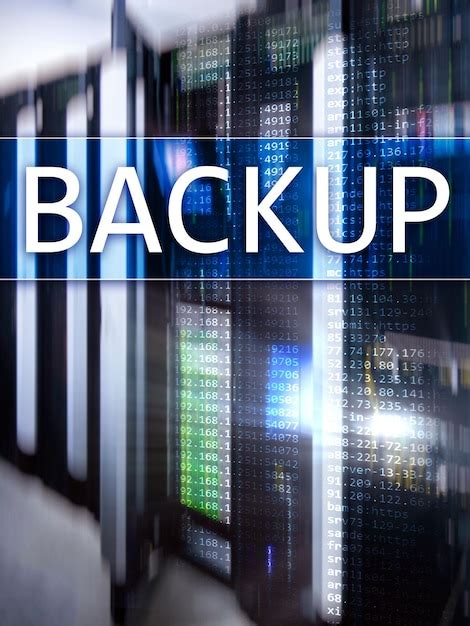 Premium Photo The Inscription Backup On Datacenter Background