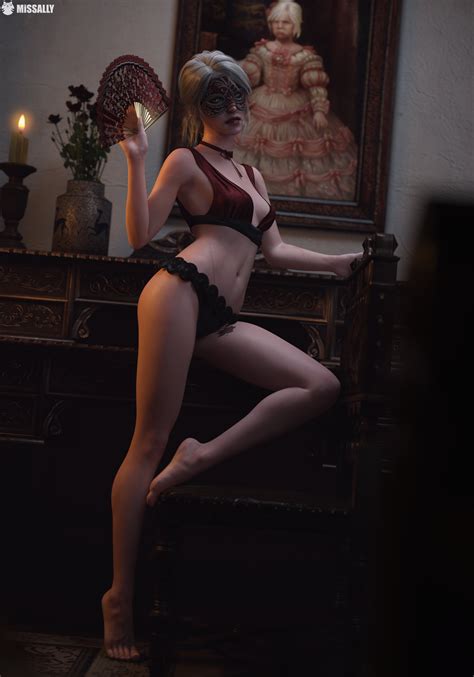 Rule 34 1girls 3d Abs Alternate Costume Ashen Hair Cd Projekt Red Choker Ciri Clothing