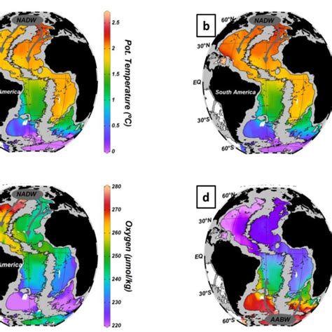 Horizontal Distribution Of Potential Temperature A Salinity B Download Scientific Diagram