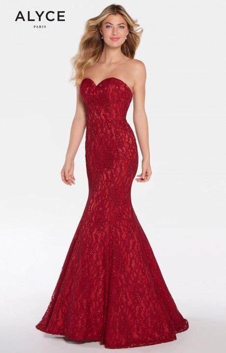 Alyce Paris Rode Kanten Galajurk 1294 Alyce Prom Dress Prom Dress