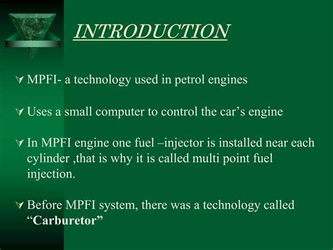 Multi Point Fuel Injection System Ppt Pptx