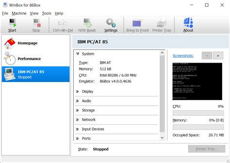 Using The Winbox For 86box Emulator An Ibm Pc At Example