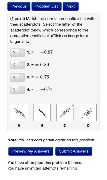 Solved Match The Correlation Coefficients With Their Chegg