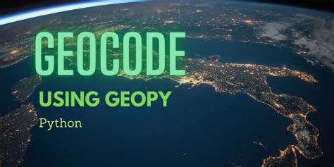 Python Geopy To Find Geocode Of An Address Askpython