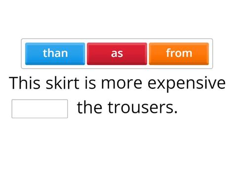 Comparison Phrases Complete The Sentence