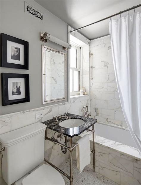 Black And White Marble Bathroom Design